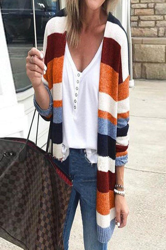 LONG SLEEVE MULTI COLOR CARDIGAN – CEZELE